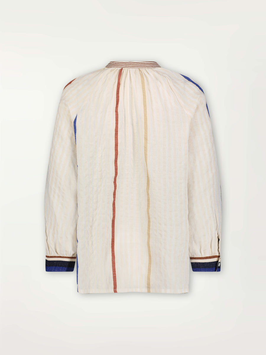 lemlem Women's MITA Button Up Blouse in Cream