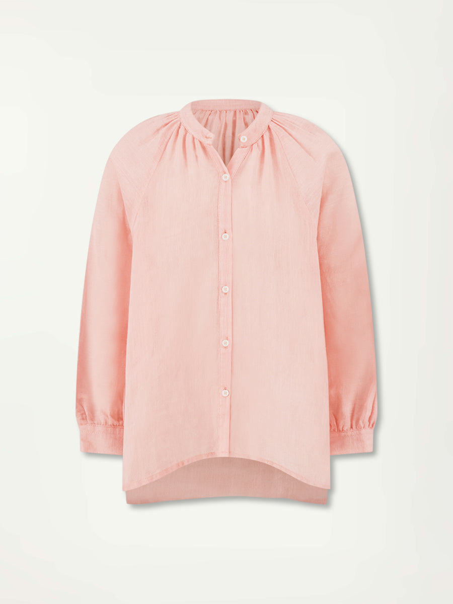 lemlem Women's MITA Button Up Blouse in Nefas Rose