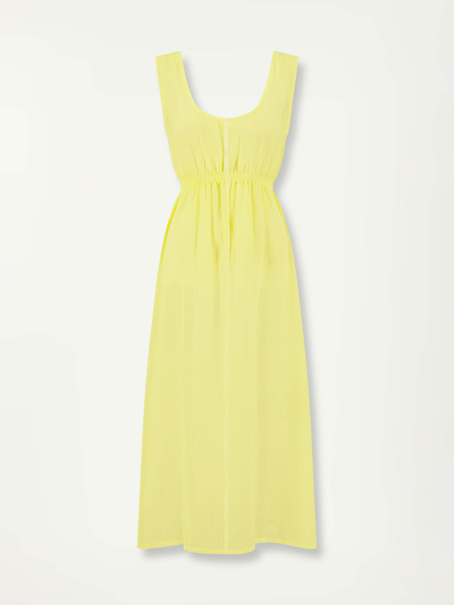 lemlem Women's MELAT Scoop Neck Dress in Nefas Yellow