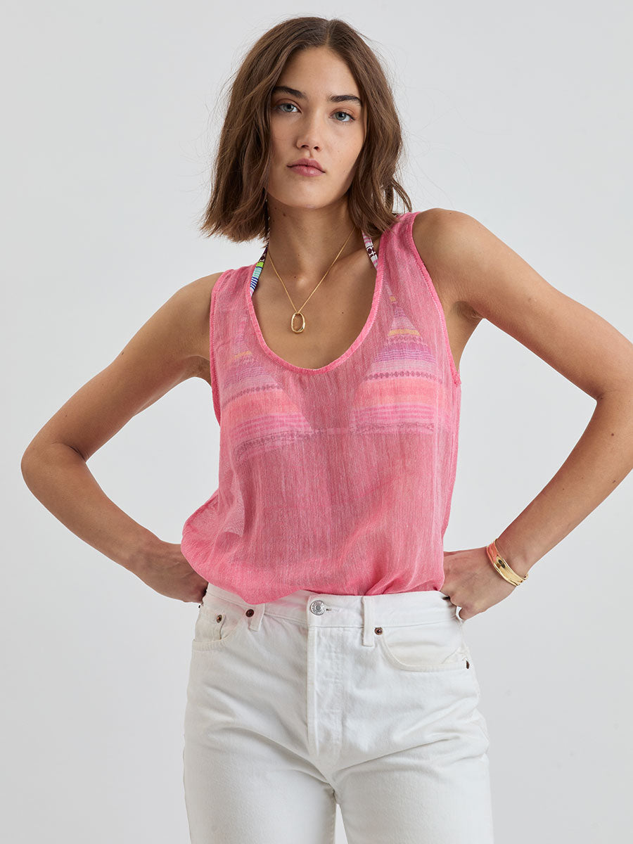 lemlem Women's KATI Tank Top in Nefas Fragaria